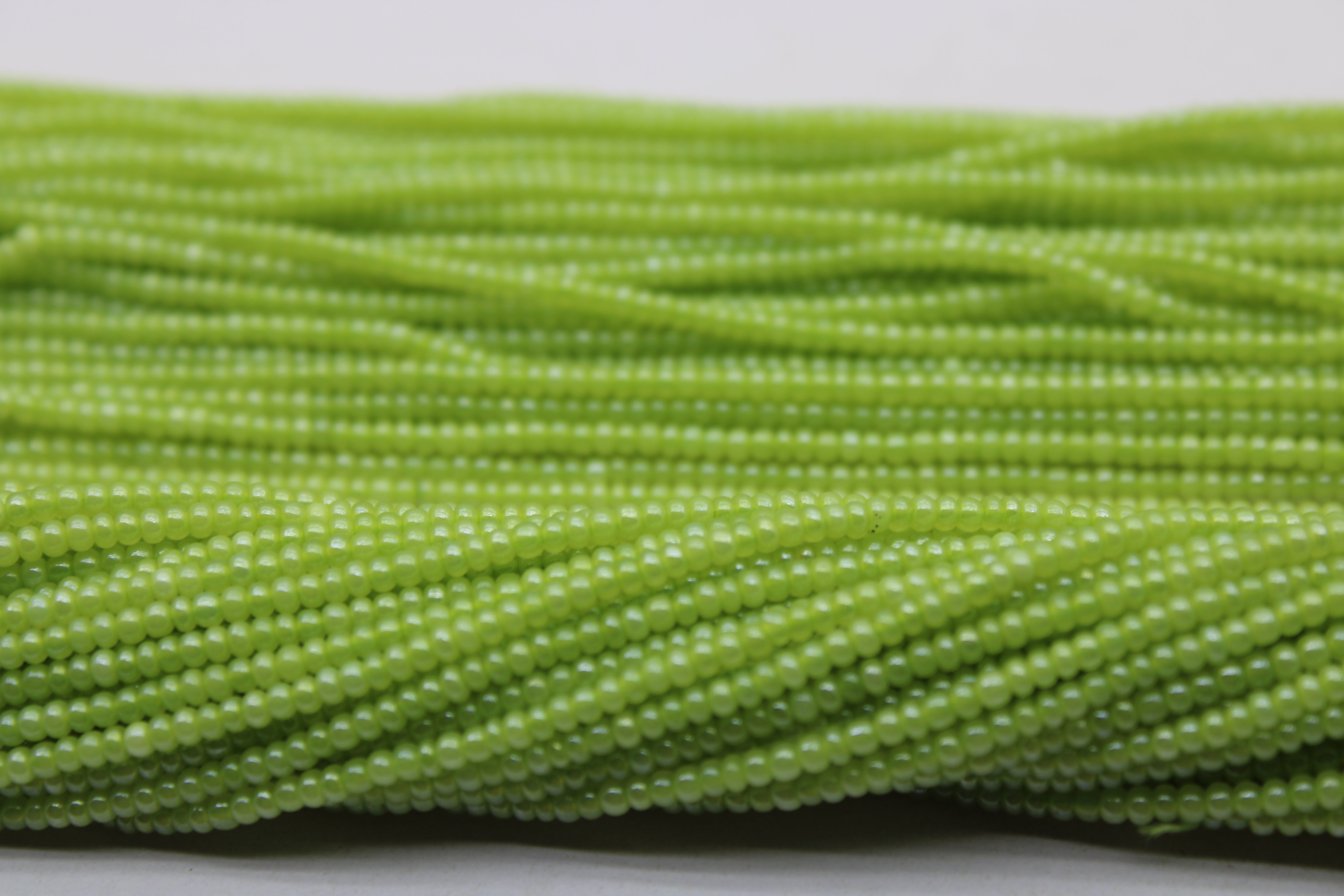 11/0 Preciosa Seed Beads, Light Olive Luster, 1 Hank, Czech Seed Beads ...